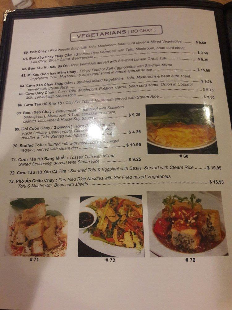 Menu at Saigon Taste restaurant, El Paso, N Mesa St