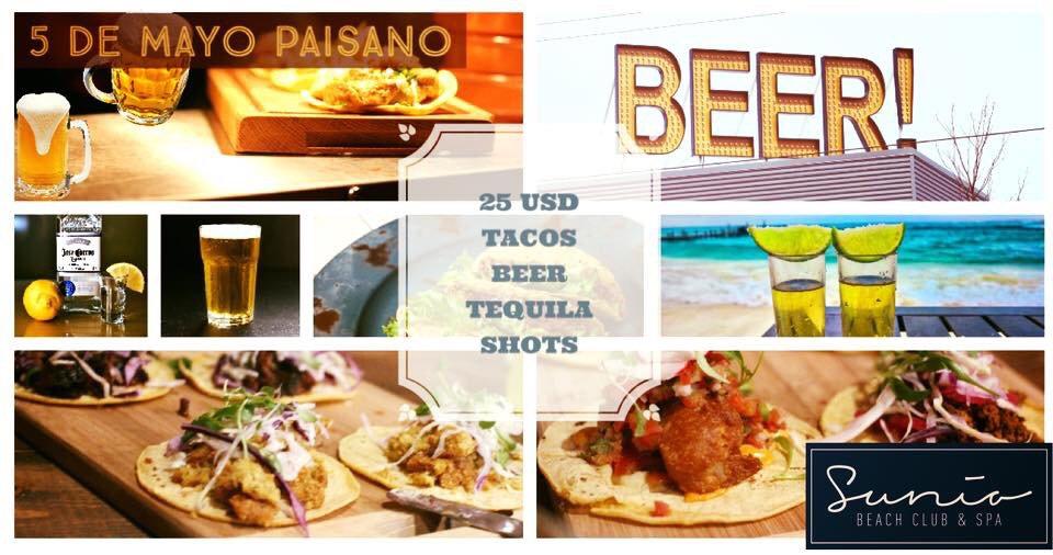 Menu at Sunio Beach Club, Rosarito