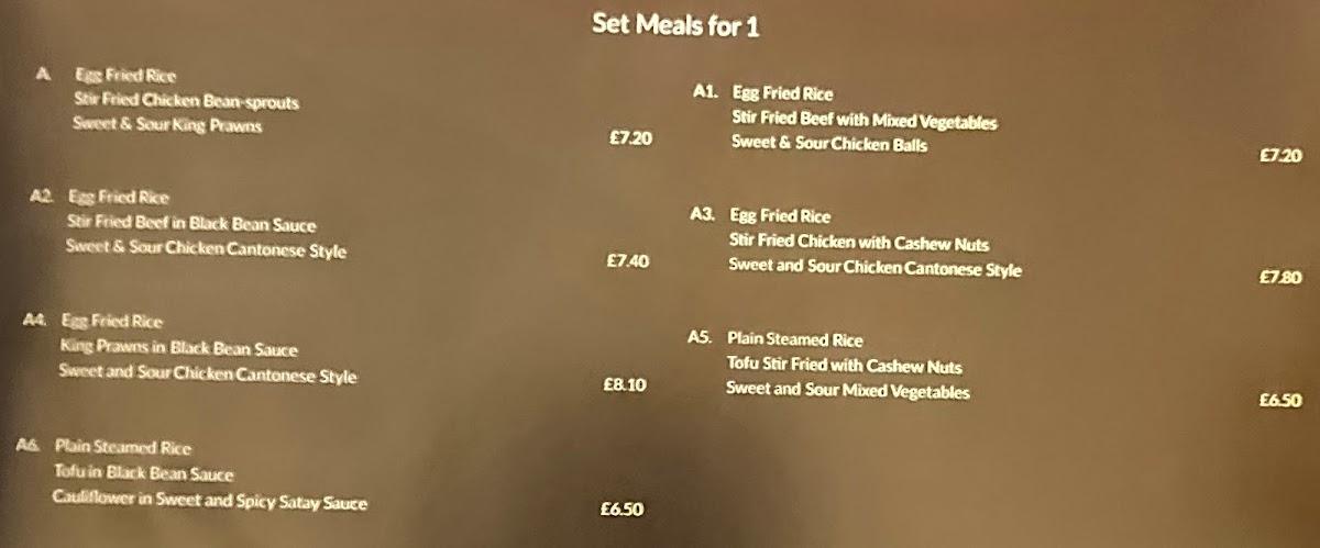 Menu at Chung's Chinese fast food, Hounslow, 13 New Heston Rd