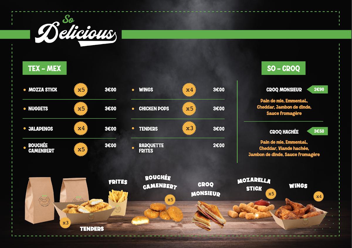 Menu au SO EAT restaurant, Scionzier