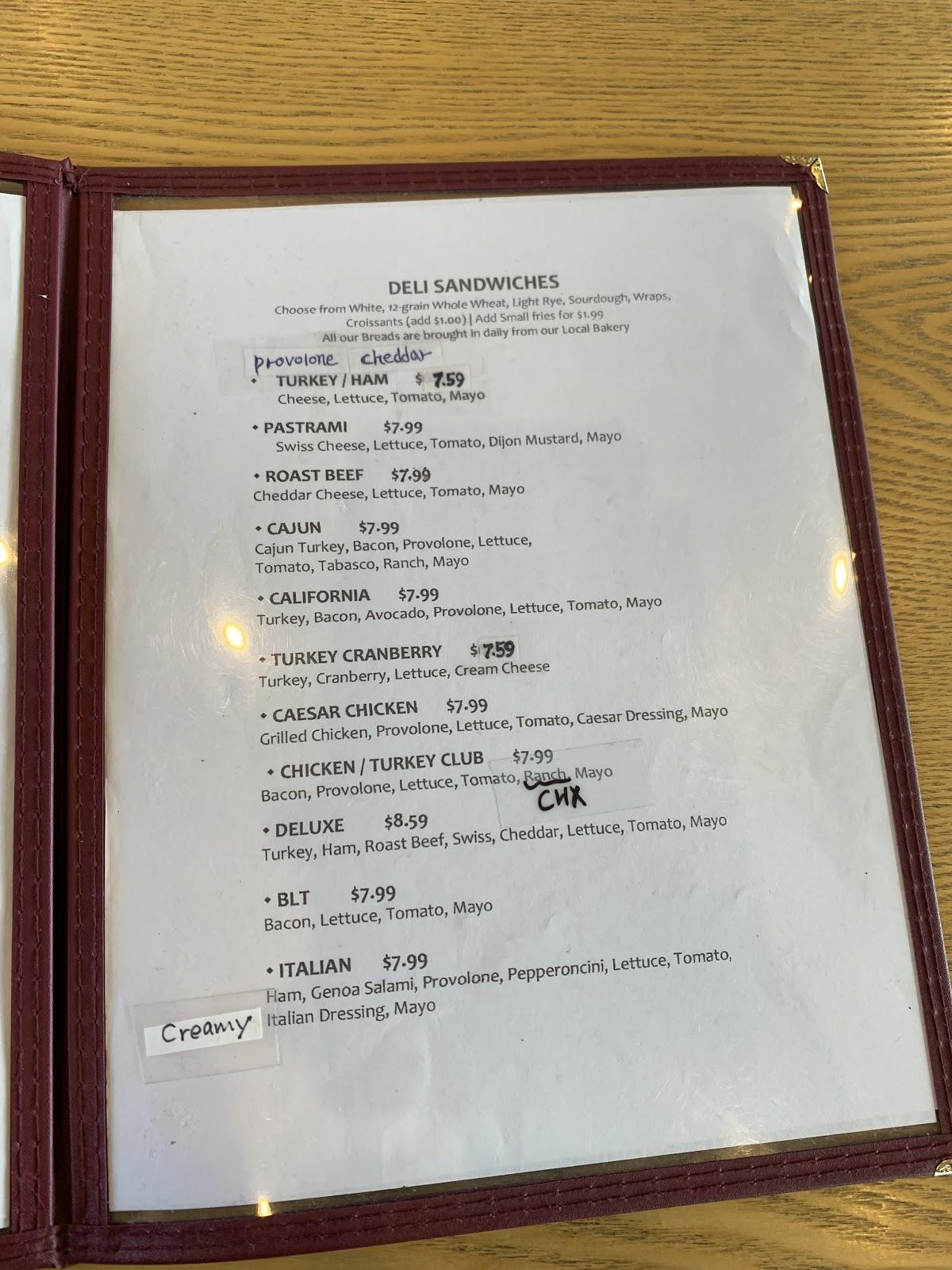 Menu at Shake N' Go fast food, Woodinville