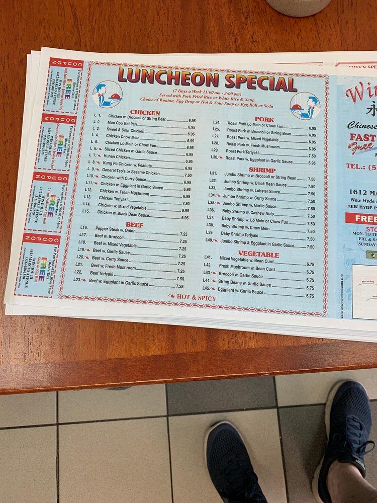 Menu at Win Hou restaurant, New Hyde Park