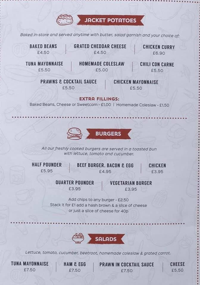 Menu at Brunch & Barista, Southampton