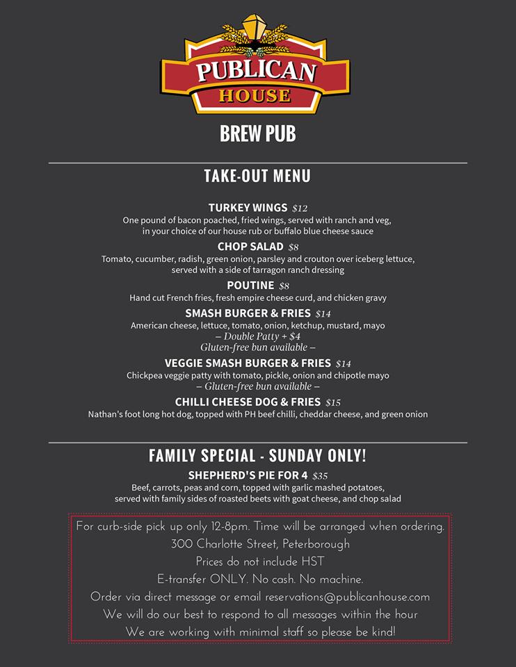 Menu at Publican House Brewery & Pub, Peterborough