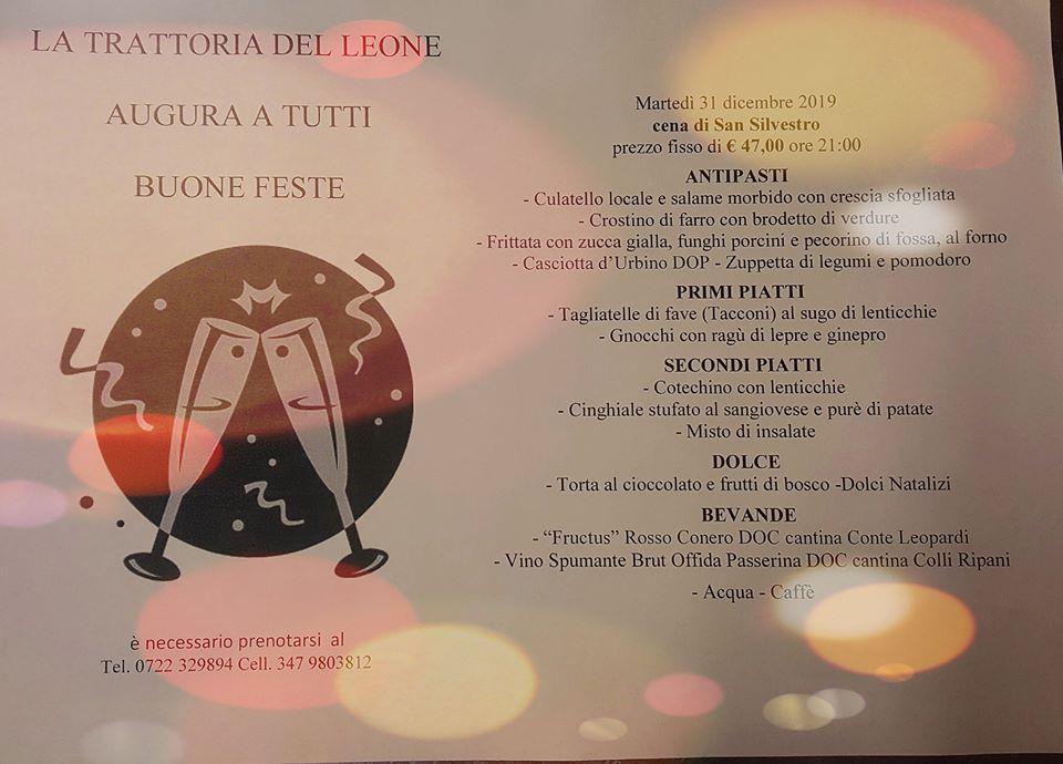 Menu da La Trattoria del Leone' di Lucarini Mauro ristorante, Urbino