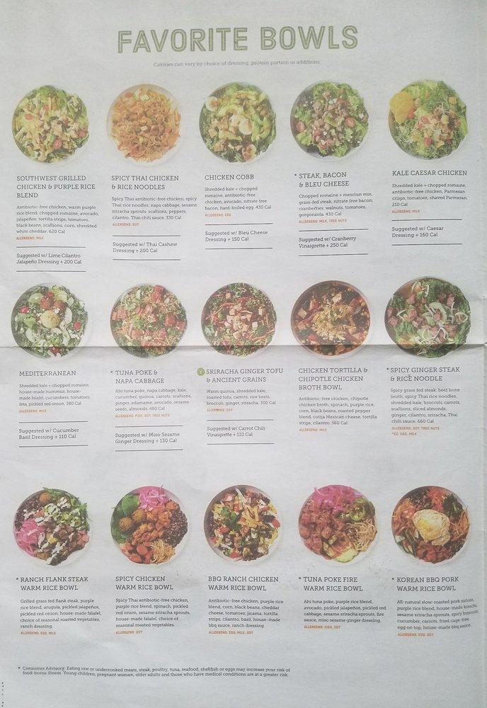 Menu at CoreLife Eatery restaurant, Boca Raton