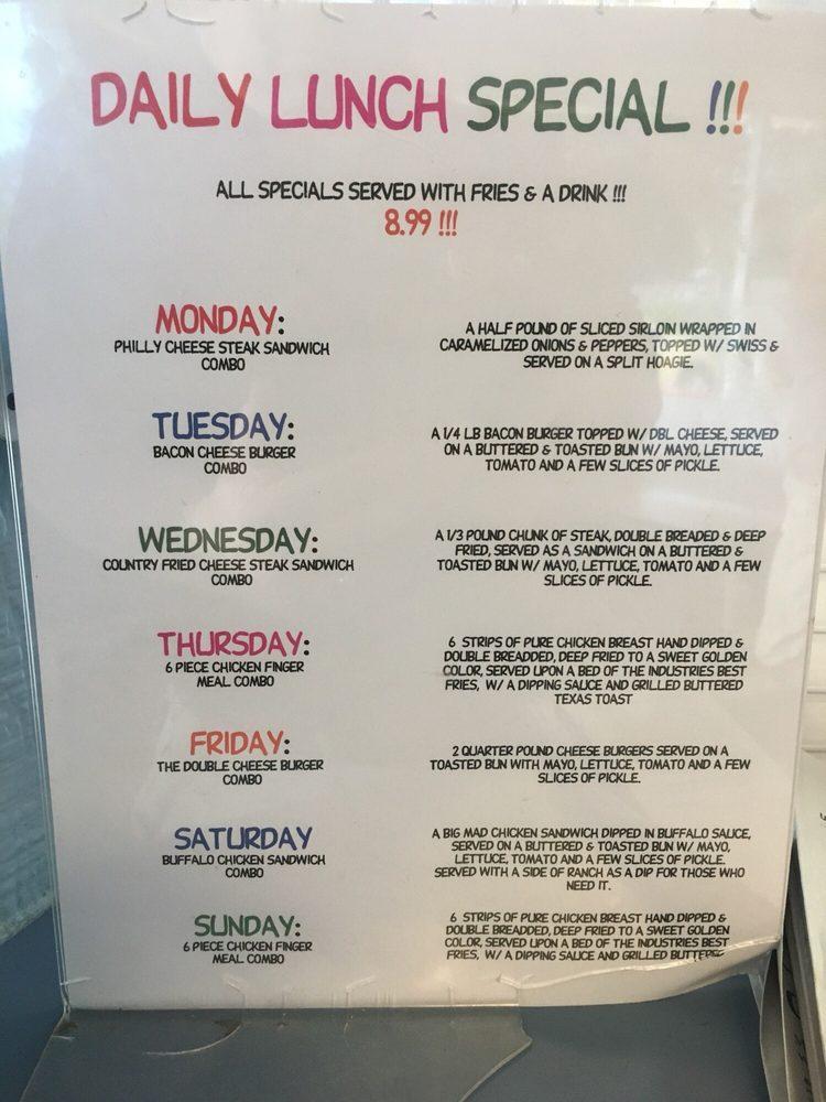 Menu at Grover's Fingers & Wings restaurant, Pensacola