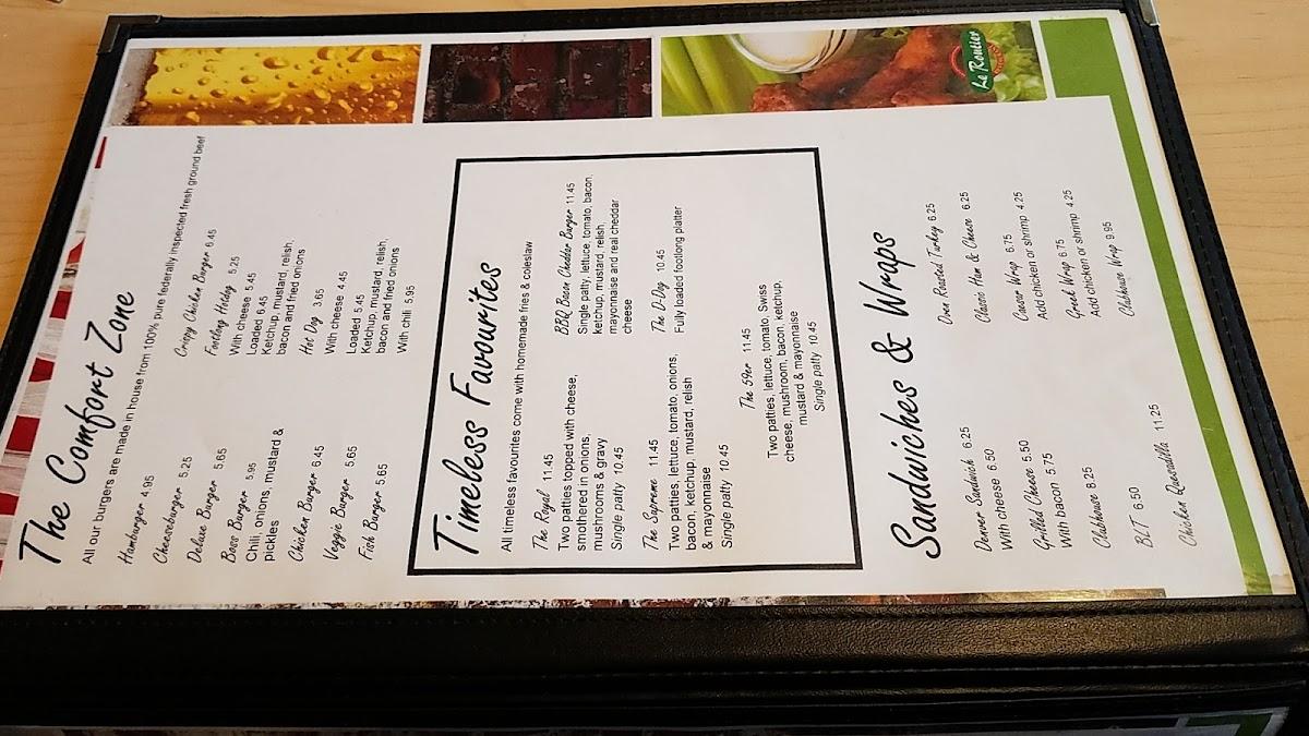 Menu at Le Routier Restaurant, St-Pierre-Jolys