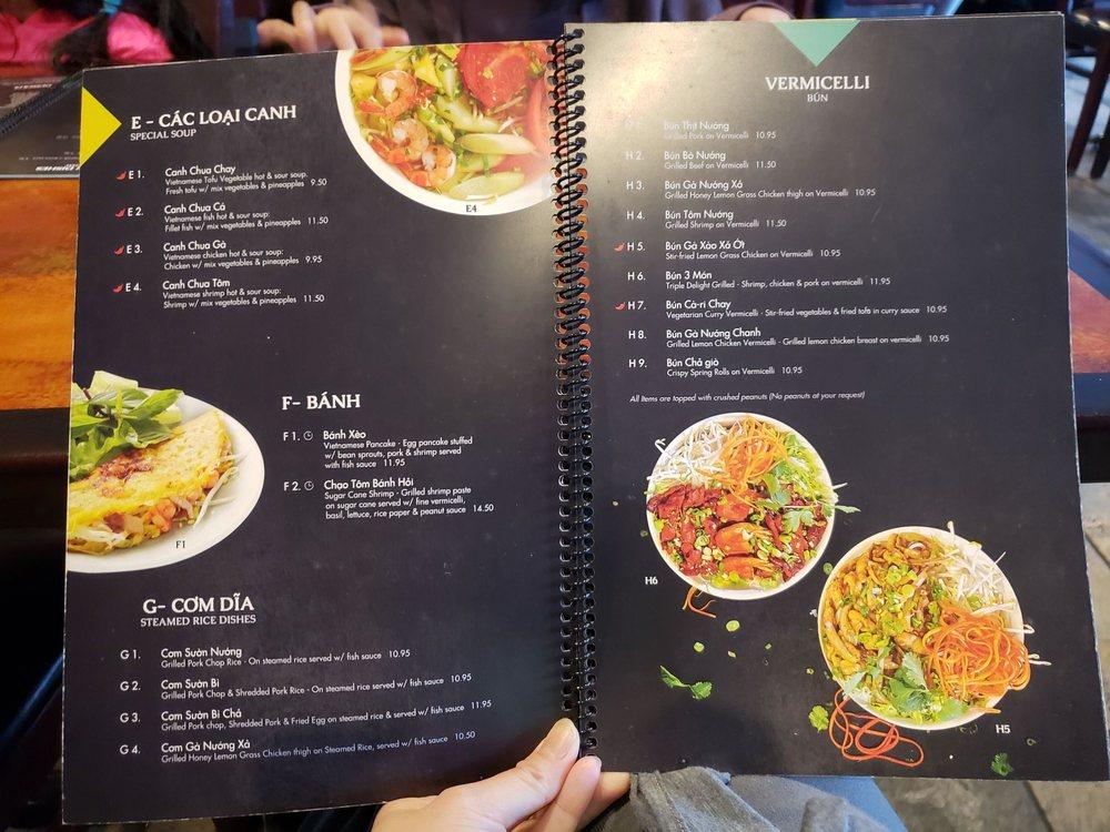 Menu at Pho Dat Thanh restaurant, Towson