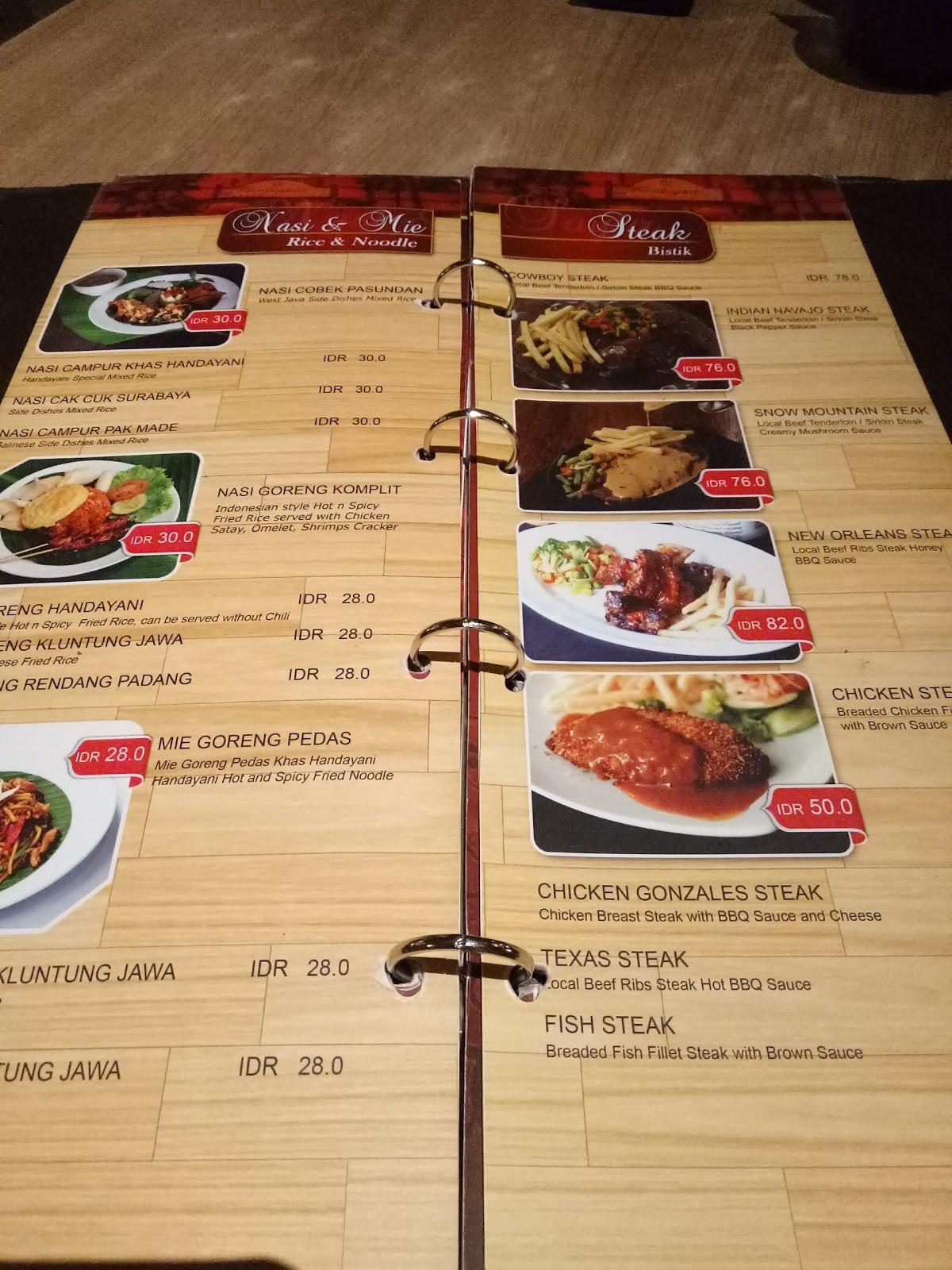 Menu at RM Handayani - Wisata Paiton restaurant, Triwungan, Jl. Raya ...
