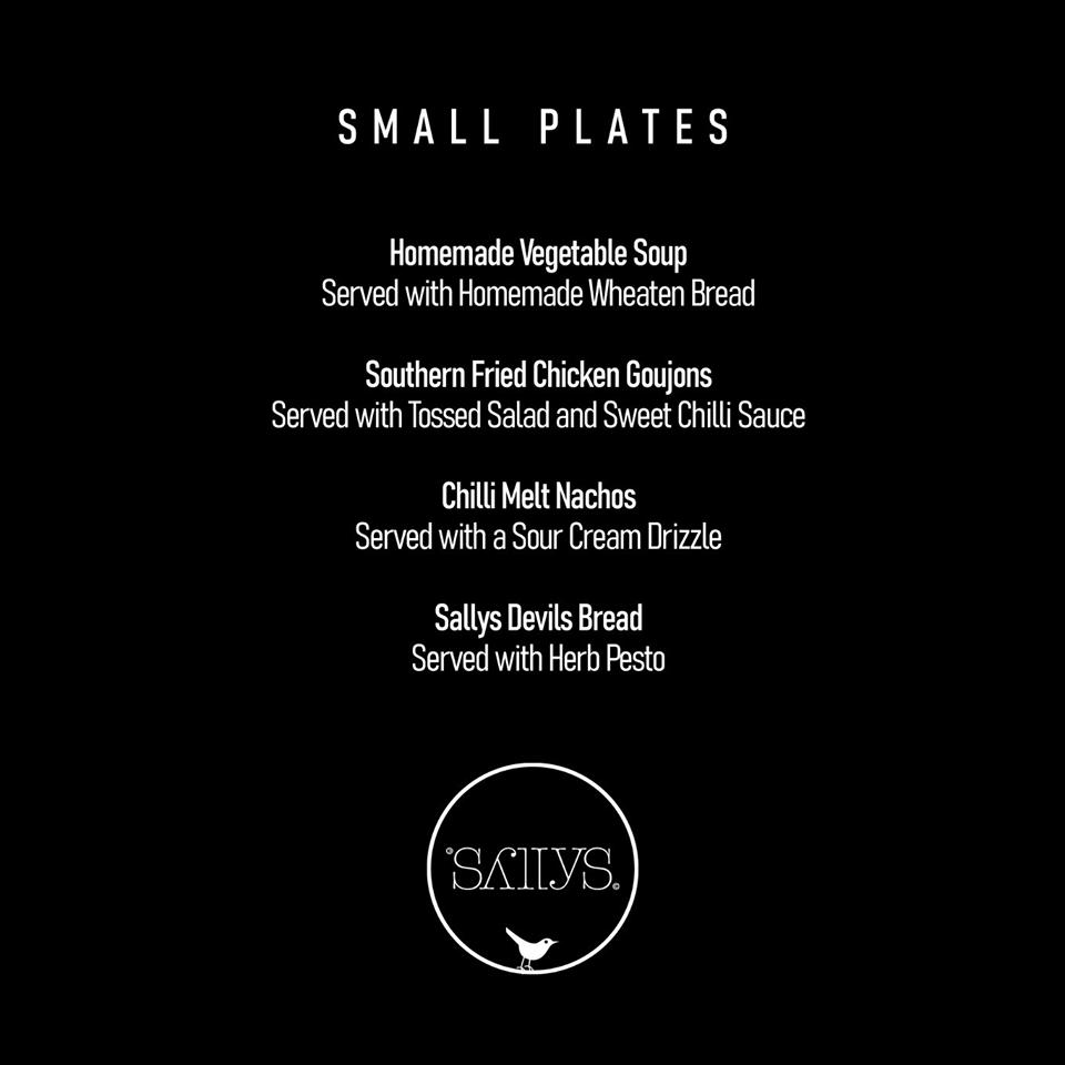 Menu at Sallys of Omagh pub & bar, Omagh
