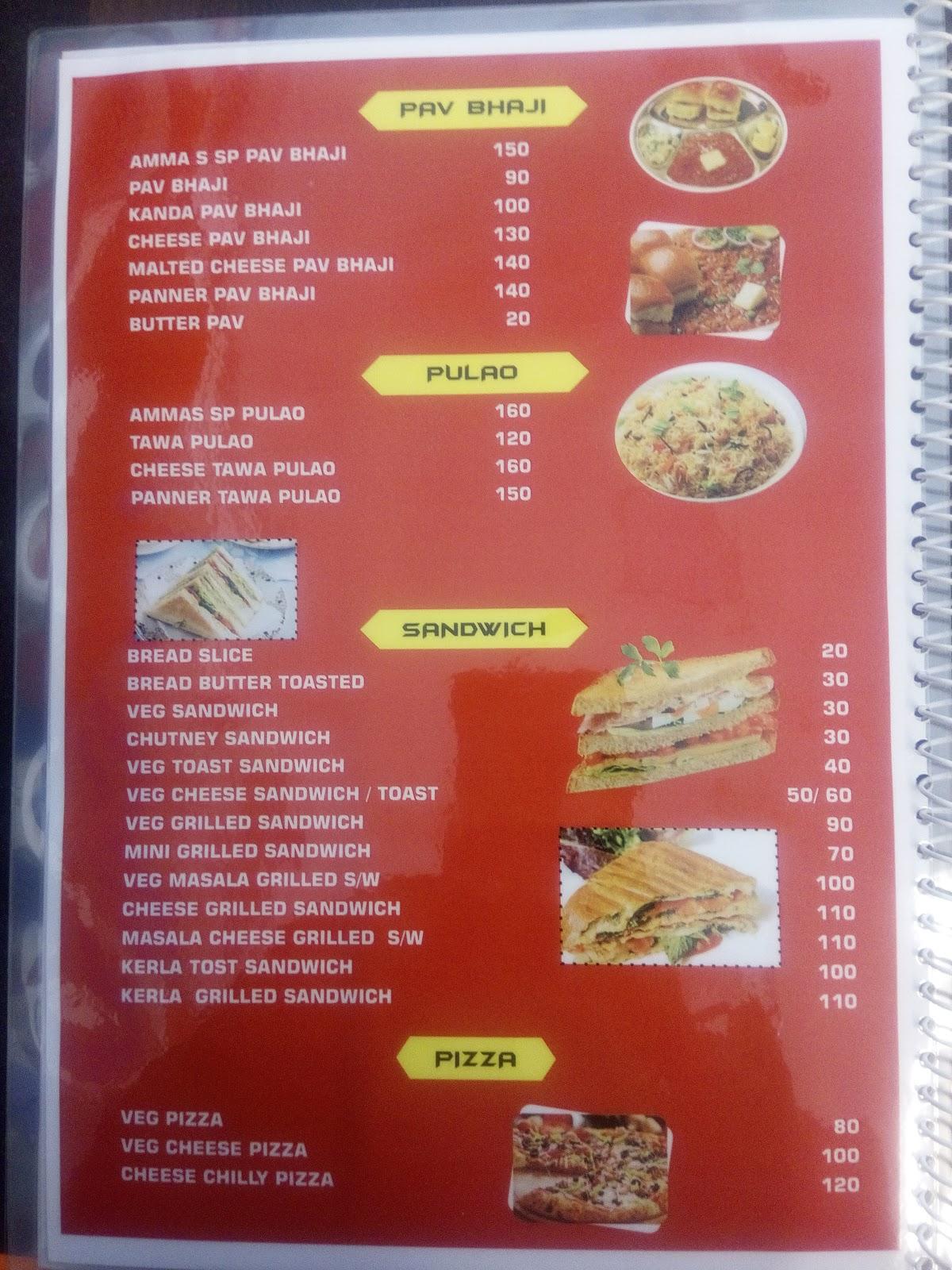 Menu at Amma's Kitchen, Mumbai, Shop Number 34