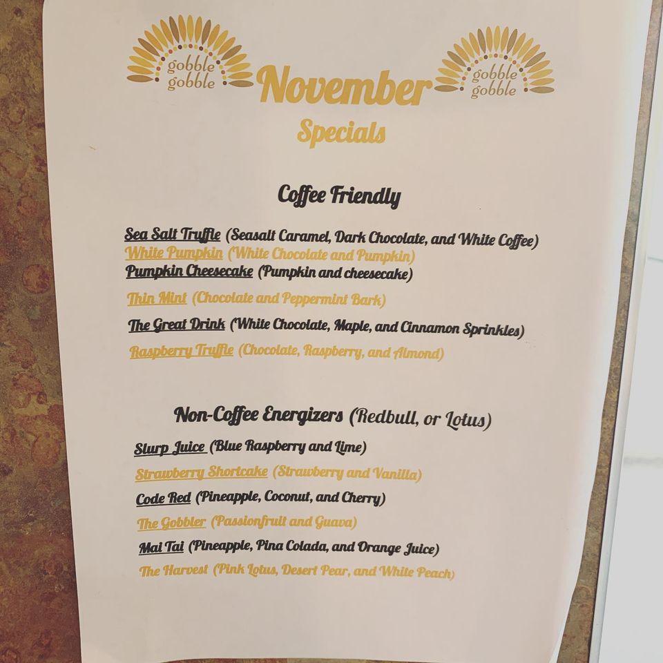 Menu at Coffee Coop, Elma, 601 E Main St