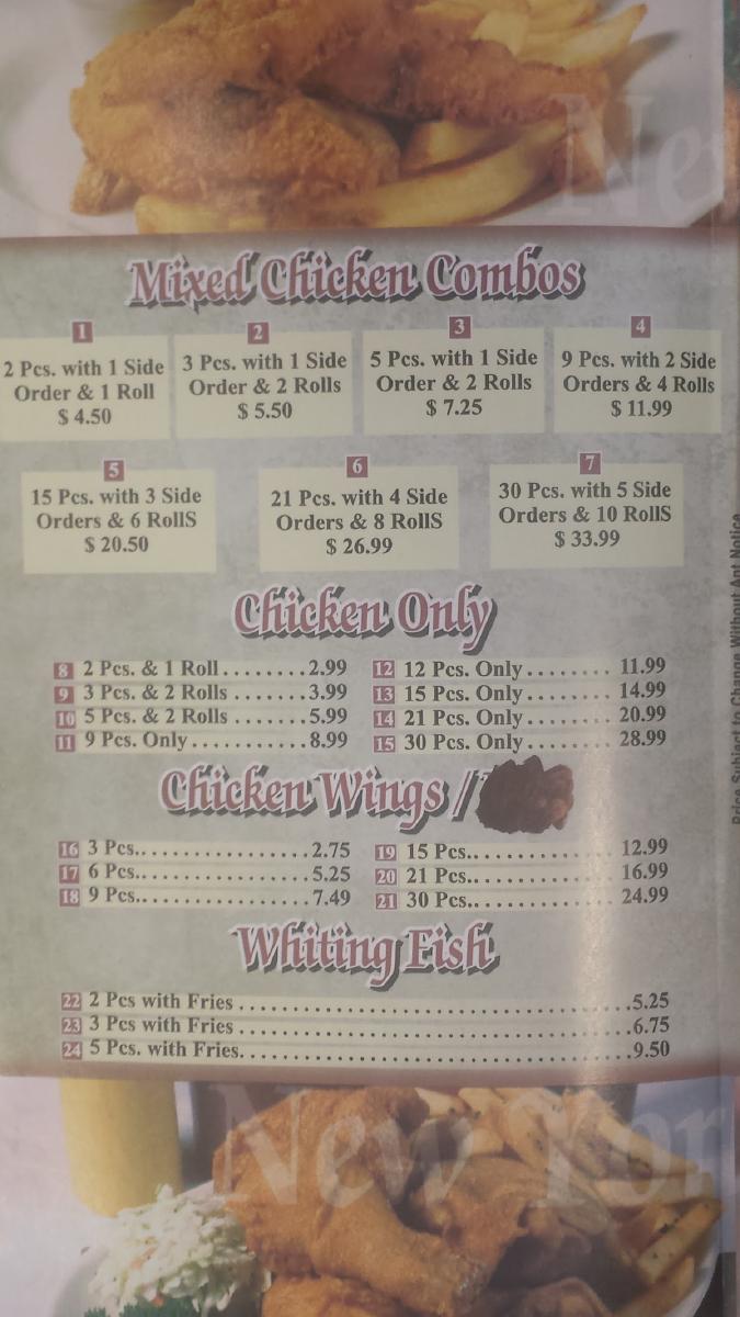 Menu at Crown Chicken & Grill - restaurant, Bridgeton