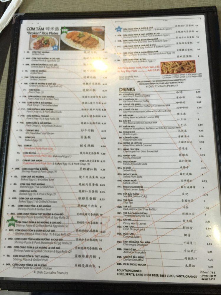 Menu at Golden Deli Temple City restaurant, Temple City