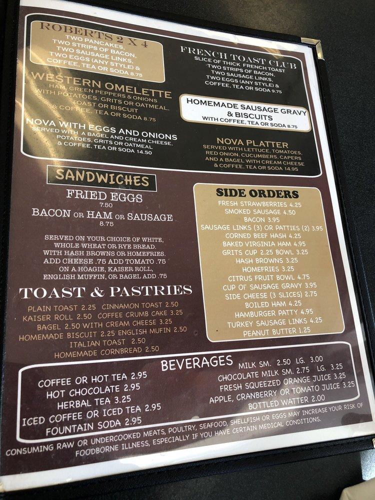Menu at Robert's Restaurant, Dania Beach, Stirling Rd #1c