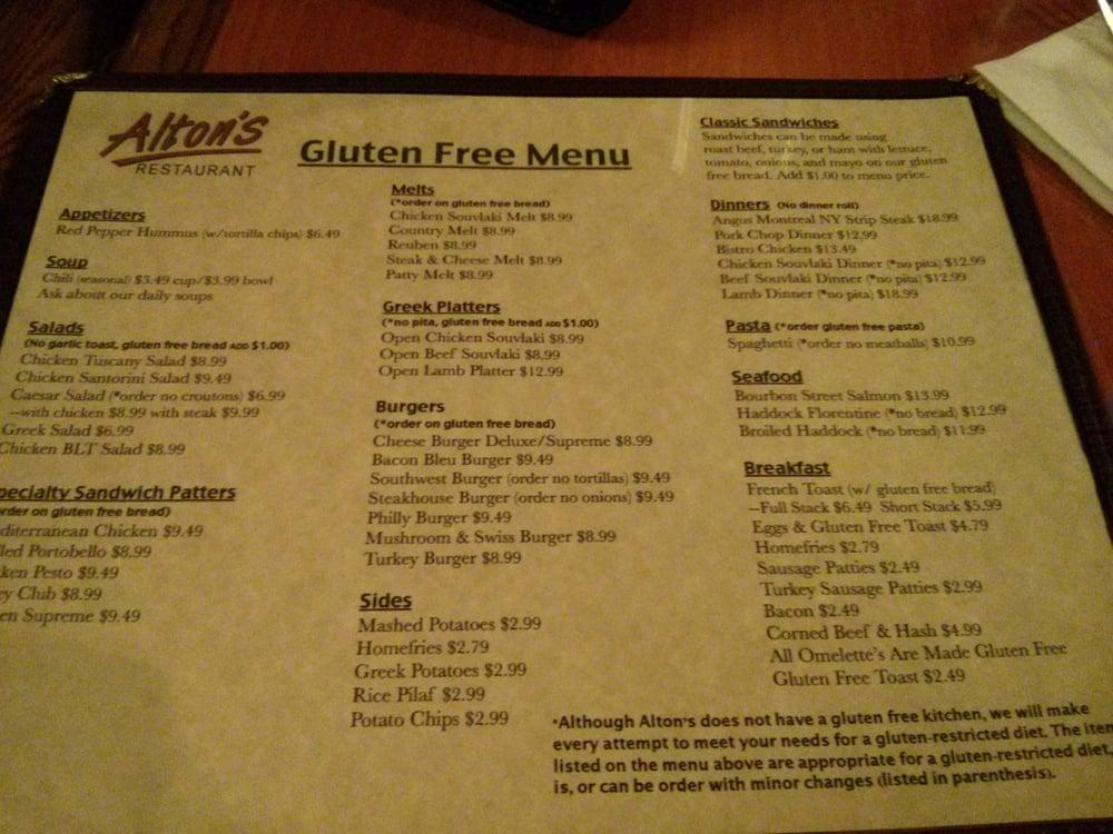 Menu at Alton's Restaurant - Cheektowaga, Buffalo, Walden Ave
