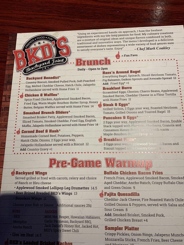 Menu at MVP Sports Bar and Grill, Chandler