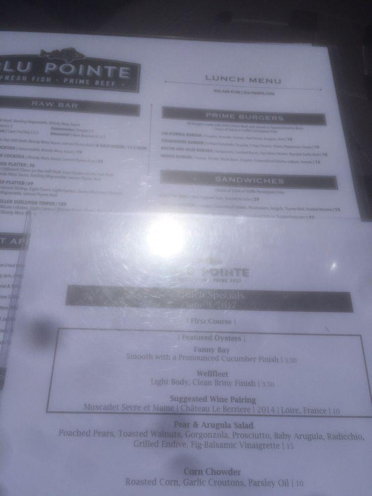 Menu at Blu Pointe pub & bar, Newburgh