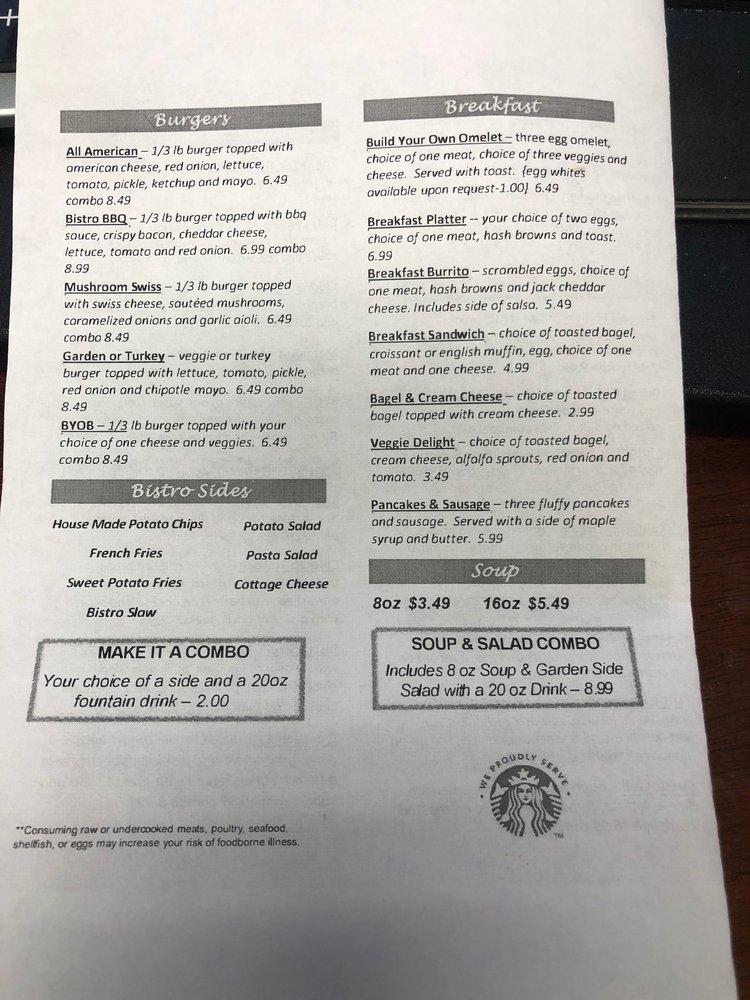 Menu at City Bistro BMO restaurant, Phoenix, N Central Ave UNIT 250