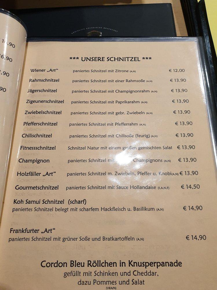 Menu at The Butchers, Offenbach