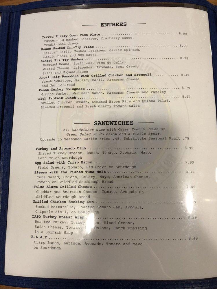Menu at Academy Cafe, Los Angeles, Academy Dr