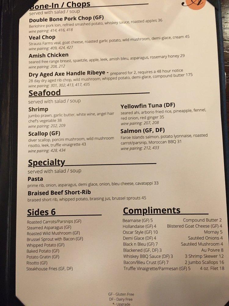 Menu at Auburn City Steakhouse, Auburn