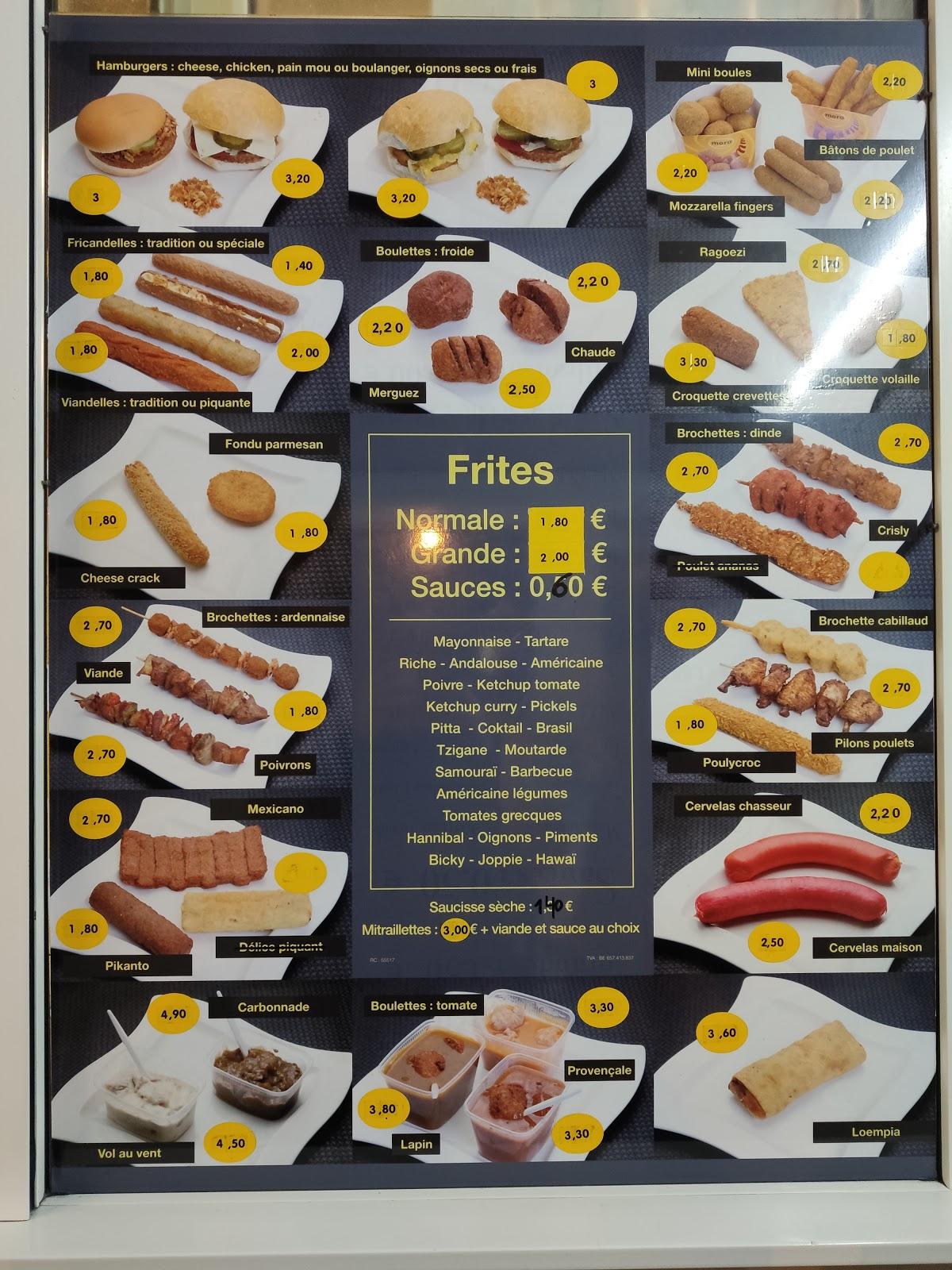 Speisekarte von Friterie "Chez Axel", Eghezee