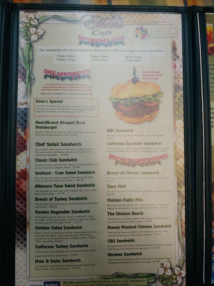 Menu at Lynn's Table cafe, Spring