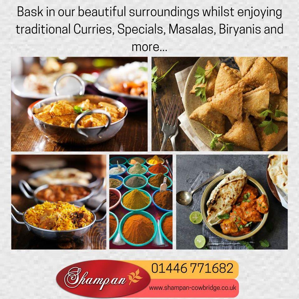 Menu at Shampan Indian restaurant, Cowbridge