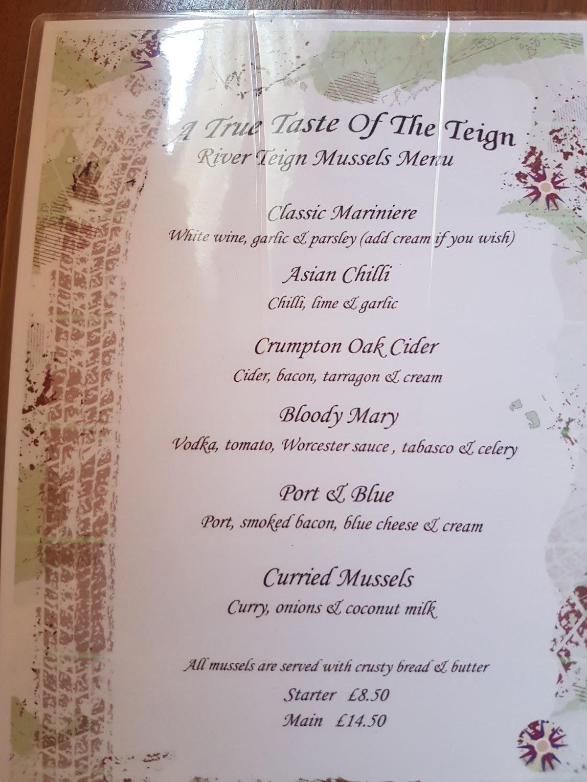 Menu at Ship Inn pub & bar, Teignmouth