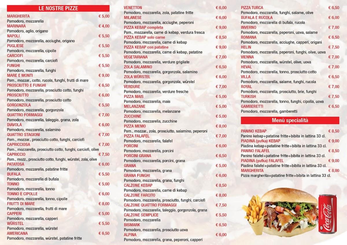 Menu at Turkish 2 kebab & pizza restaurant, Asola