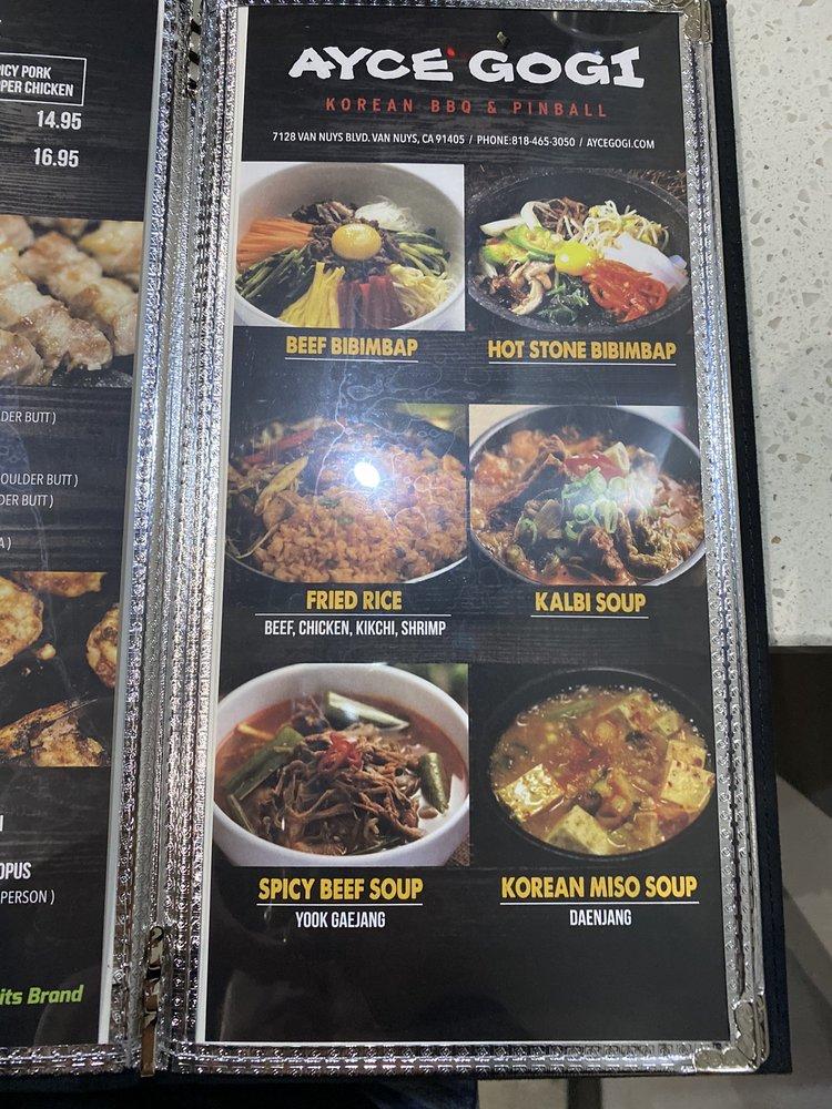 Menu at AYCE GOGI West Hills BBQ, Los Angeles, Fallbrook Ave