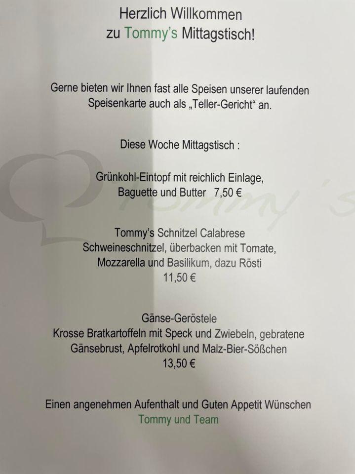 Speisekarte von Tommy's Restaurant & Bierstube im Kolpinghaus Brilon ...
