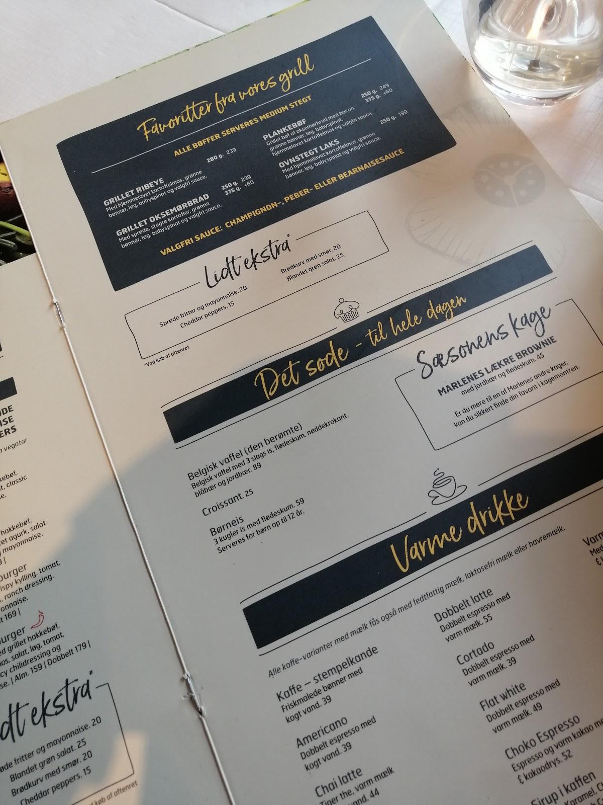 Menu at Cafe Vivaldi Vejle, Vejle