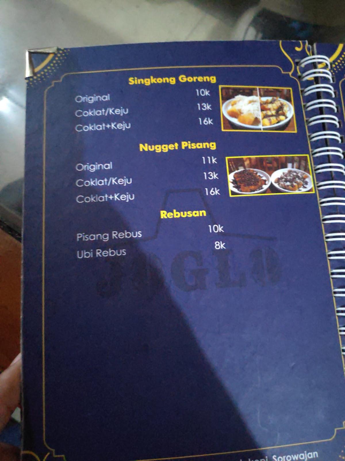 Menu at Joglo Kopi SONGGO LANGIT cafe, Banguntapan