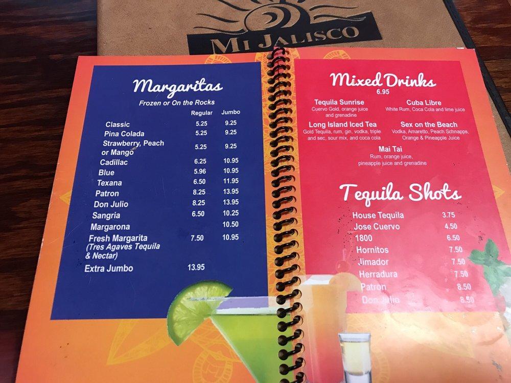 Menu at Mi Jalisco Mexican Restaurant, Ruther Glen, Rogers Clark Blvd