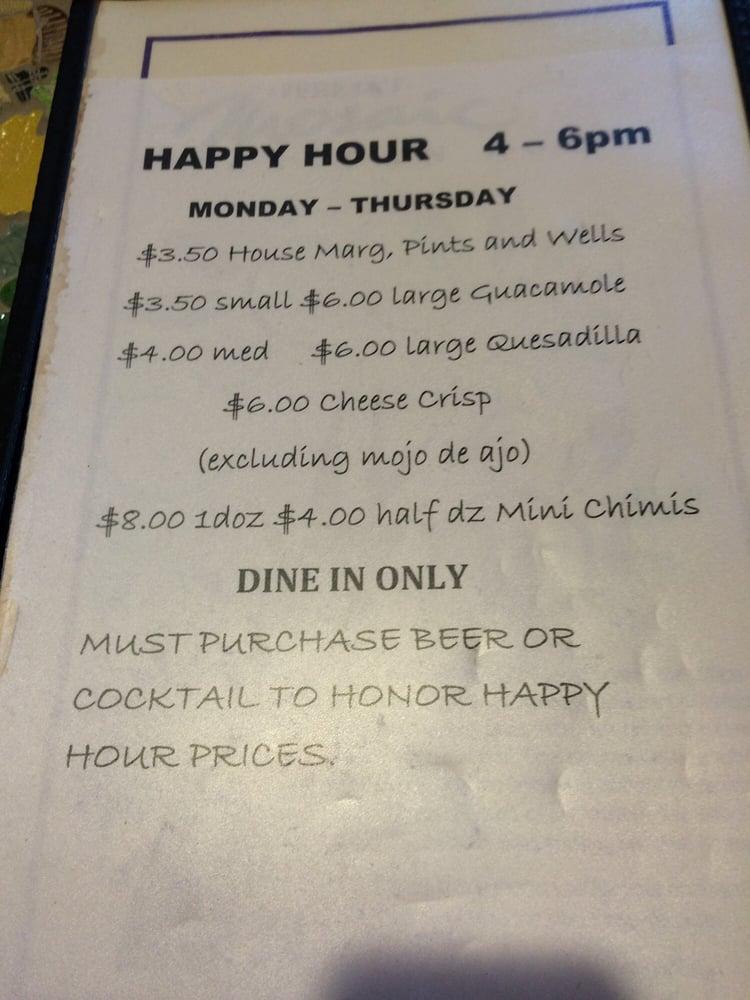 Menu at Teresa's Mosaic Cafe, Tucson, N Silver Mosaic Dr