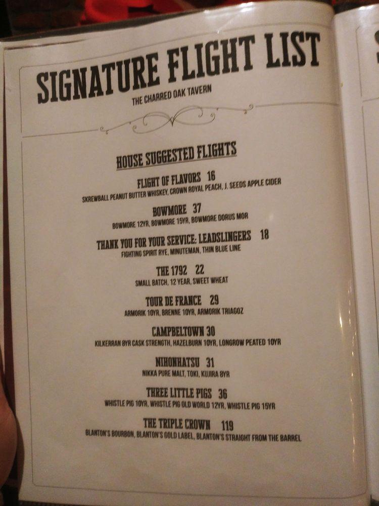 Menu at The Charred Oak Tavern pub & bar, Middleborough