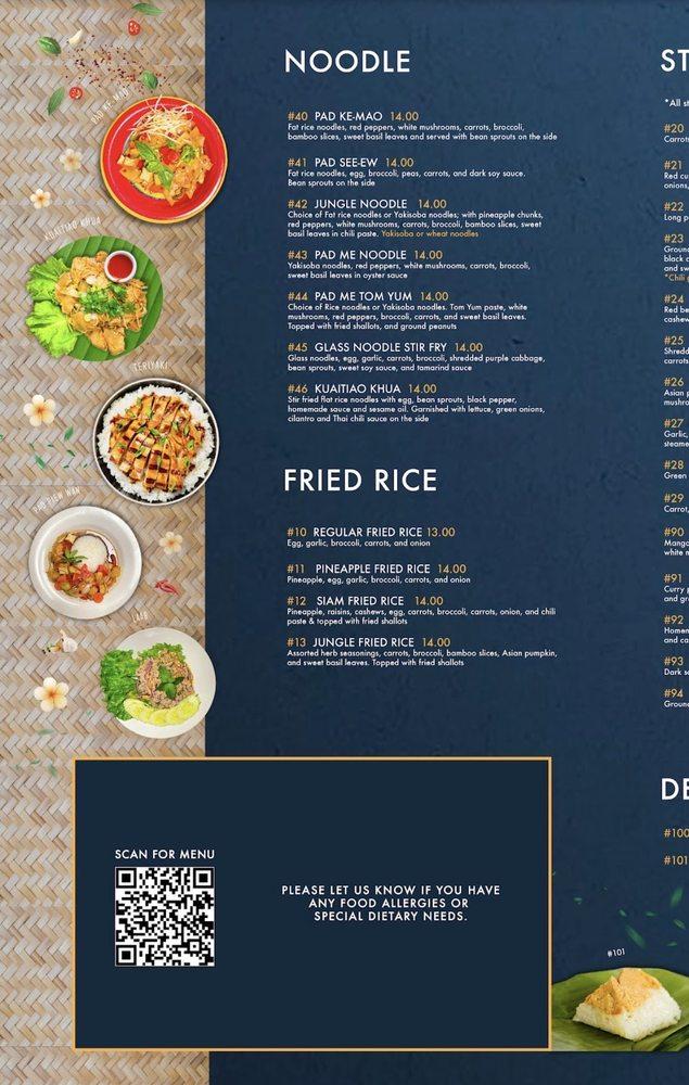 Menu at Ubon Thai Kitchen & Gifts - Eugene, OR restaurant, Eugene, 900 ...
