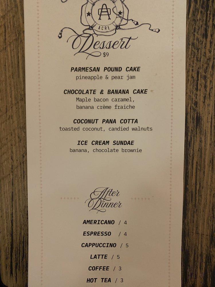 Menu at Ocean & Acre pub & bar, Alpharetta