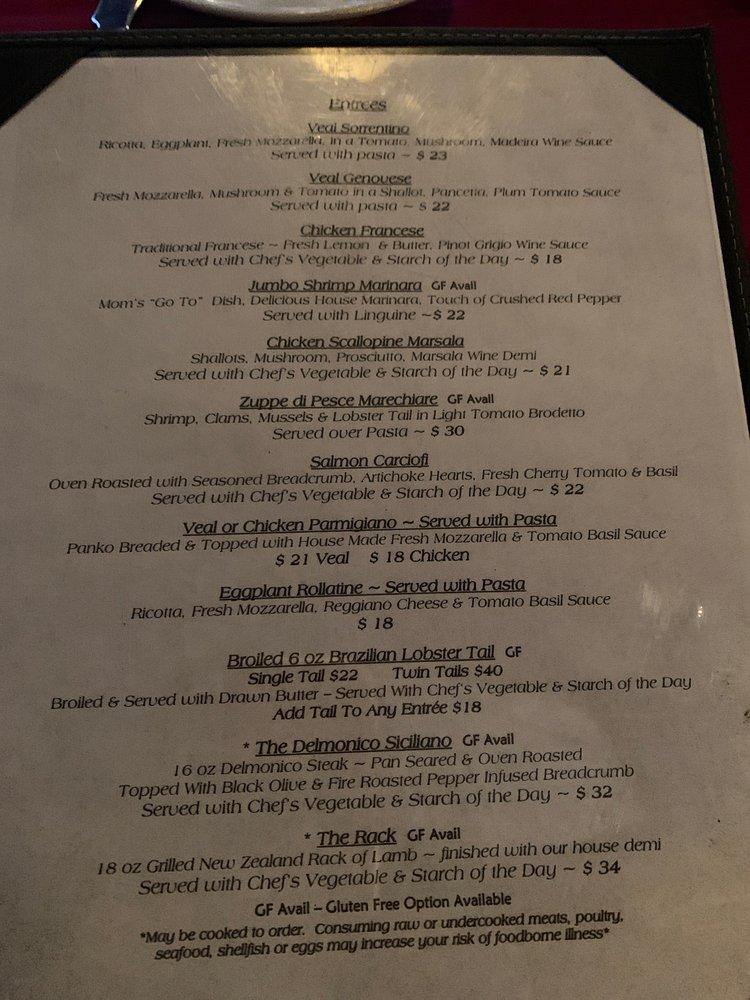 Menu at The Ridge Restaurant, Hawley