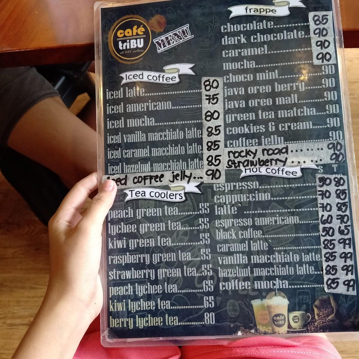 Menu at Cafe Tribu Mariveles, Mariveles