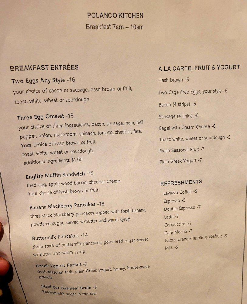 Menu at Mira Bar, Cathedral City, Vista Chino