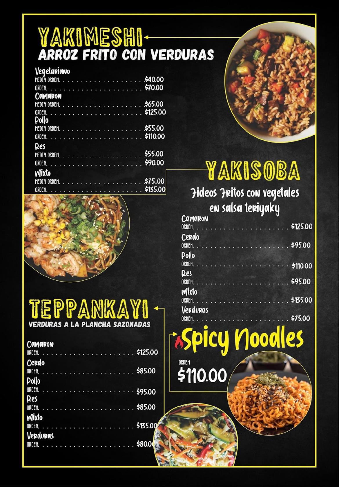 Carta del restaurante Naruto Maki Ramen House, Guadalajara
