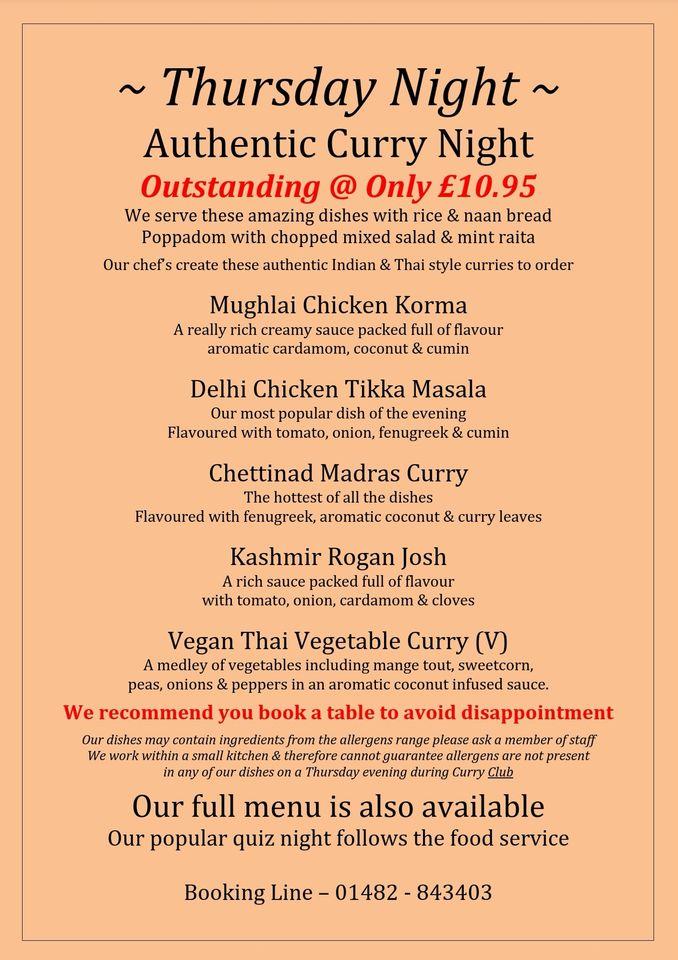 Menu at The Half Moon pub & bar, Cottingham