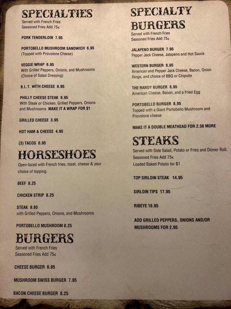 Menu at Tilleys Tavern pub & bar, Mount Olive