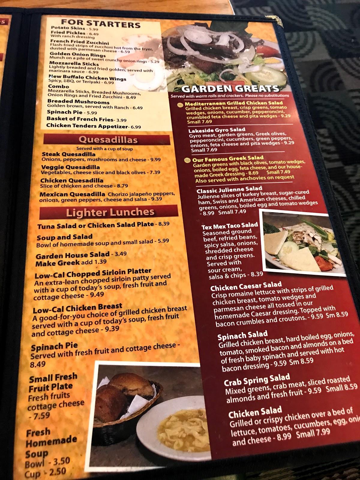 Menu at Lakeside Cafe, Fort Wayne, N Coliseum Blvd
