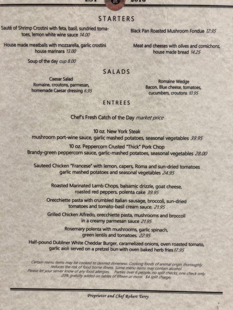 Menu at Saute' on 6th pub & bar, Clarkston
