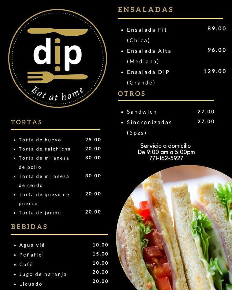 Menu at DIP pub & bar, Pachuca
